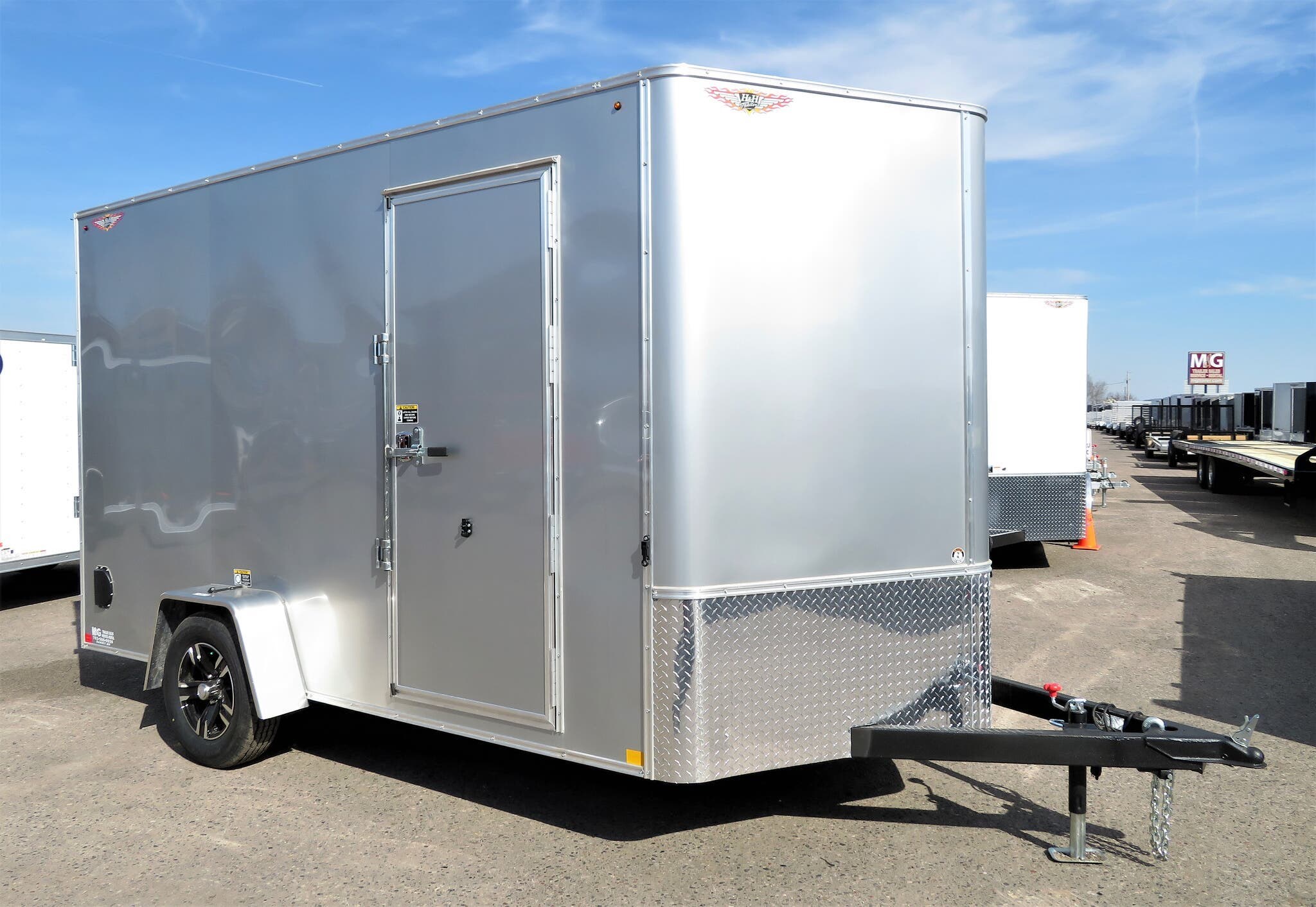 Cargo Trailer 2020 H H 7x12 Enclosed 7 Int Cargo Silver TrailersUSA Cargo Trailer 2020 H H 7x12 Enclosed 7 Int Cargo Silver TrailersUSA