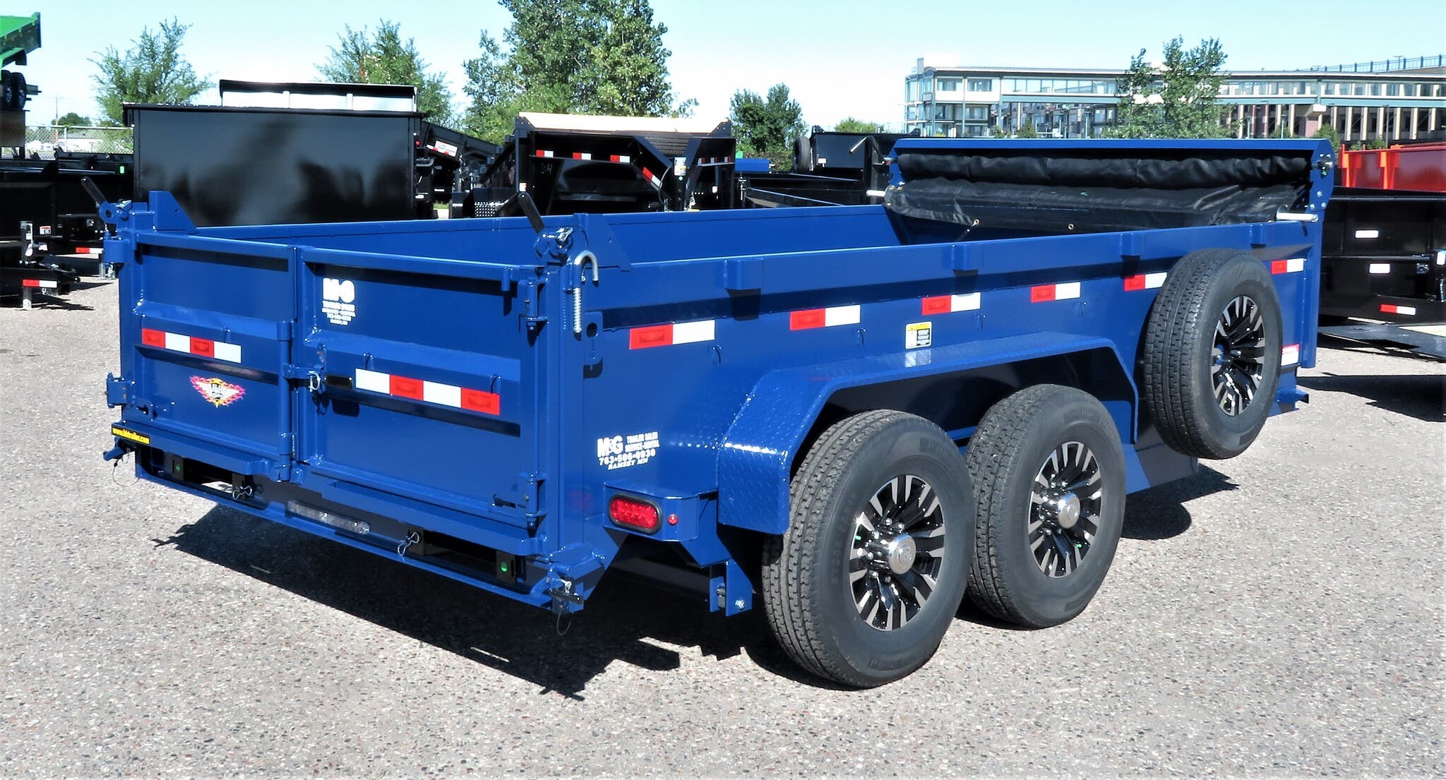 Dump (Heavy Duty) - 2020 H&H 14' Dump 14k Trailer - Blue | TrailersUSA