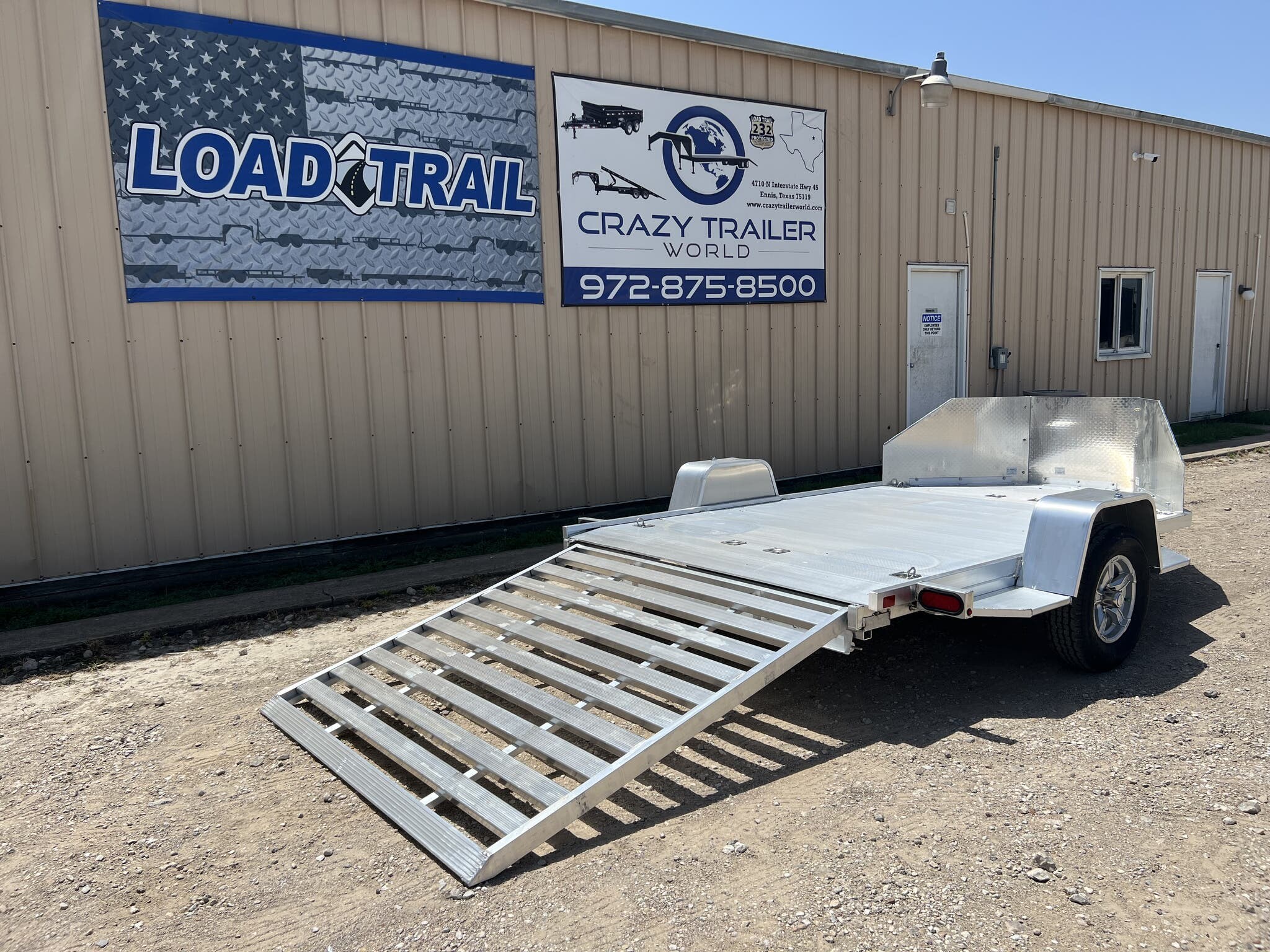 6x11 Motorcycle Trailer for sale | New Aluma MC210S-R Aluminum 2 Place ...
